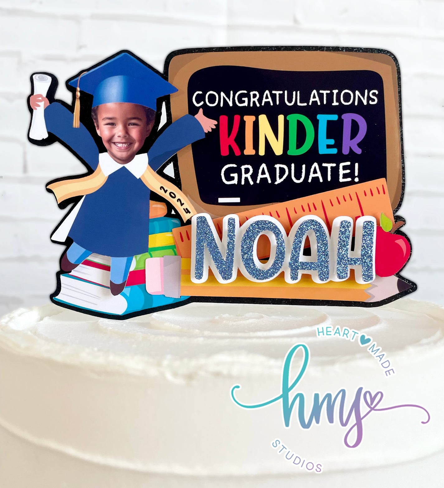 Kindergarten Graduation Cake Topper – Heart Made Studios
